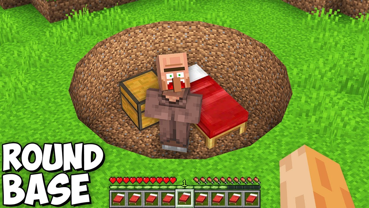 I look this Secret ROUND TUNNEL PIT Base in My Minecraft World ...