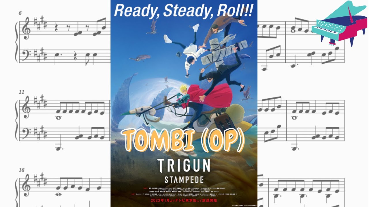 TOMBI - Trigun Stampede OP - Piano Transcription + Sheet Music - YouTube
