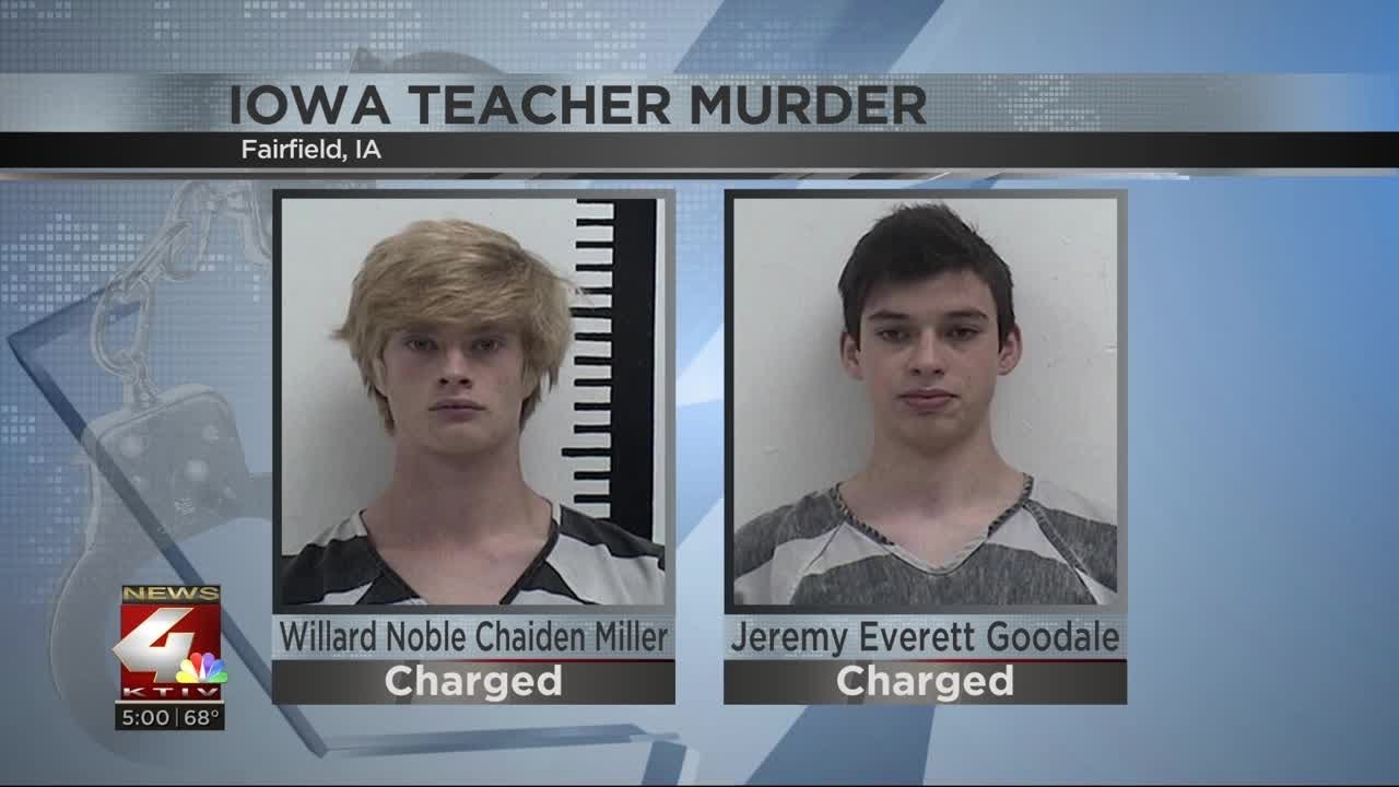 Two students charged with killing Iowa teacher - YouTube