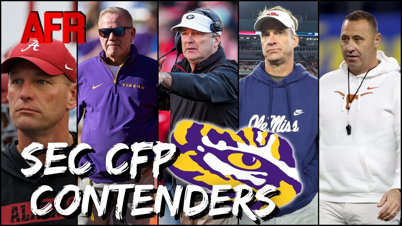 Top 5 SEC National Title Contenders | Can LSU Tigers Win CFP Under ...