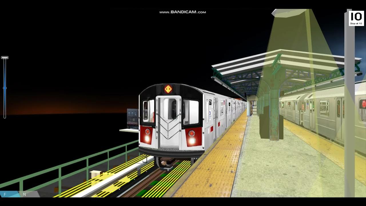 OpenBVE R142A Remasters 6 train arriving & departing at Parkchester east 177th Street - YouTube