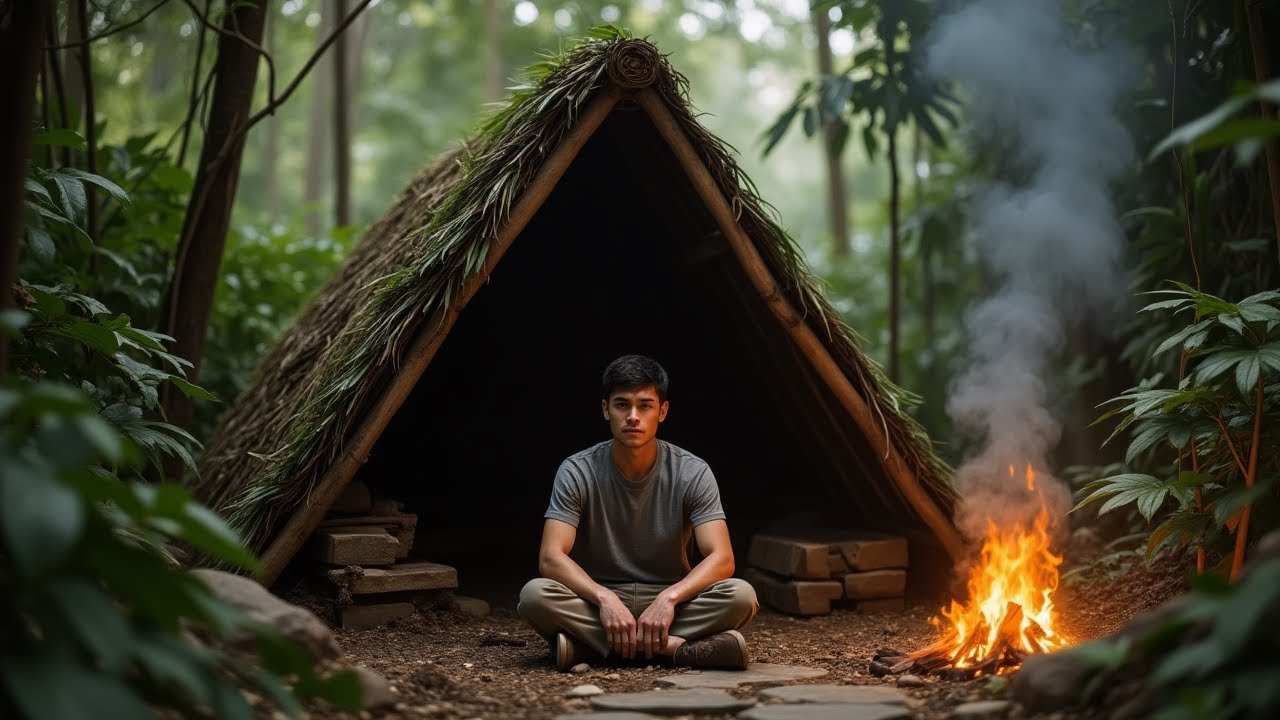 How to build a sturdy shelter using 100% natural materials from the ...