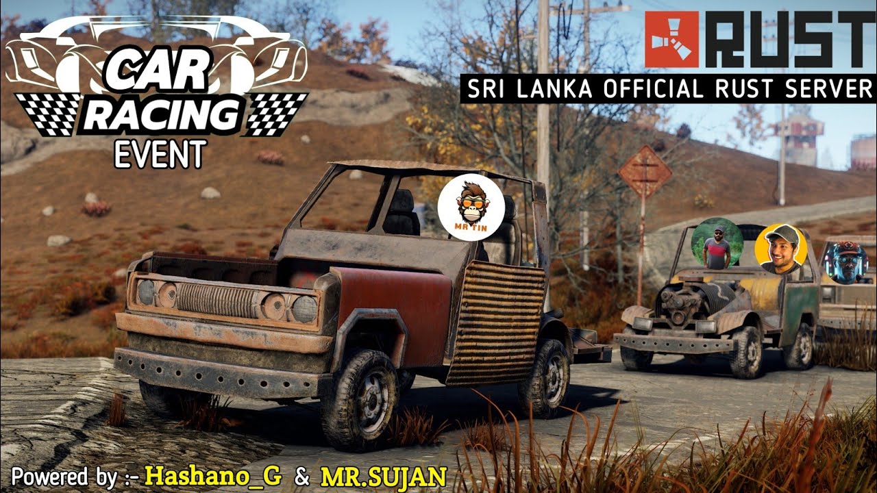 Rust car race event on Sri Lanka rust server Round 1 | @hashanoG @MrTin ...