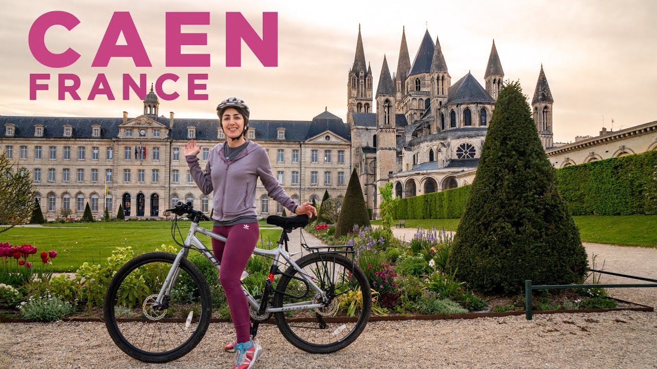 Cycling to Caen: A Beautiful Town in France | Normandy Bike Tour - YouTube