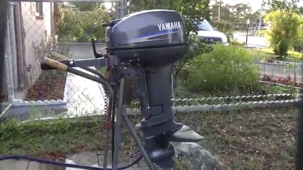 Yamaha 9.9hp short shaft tiller outboard motor - YouTube