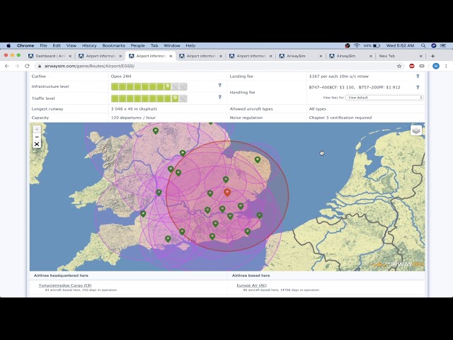 Airlinesim Route Map AirlineSim | The Online Airline Simulation And