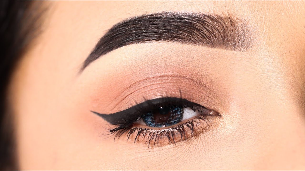 Basic beginner friendly EYELINER Tutorial || Very easy Eyeliner Look ...