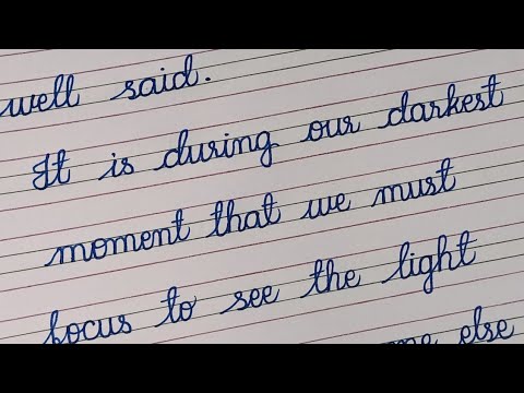 Well Done Is Better Than|| Cursive Writing Practice Video ...