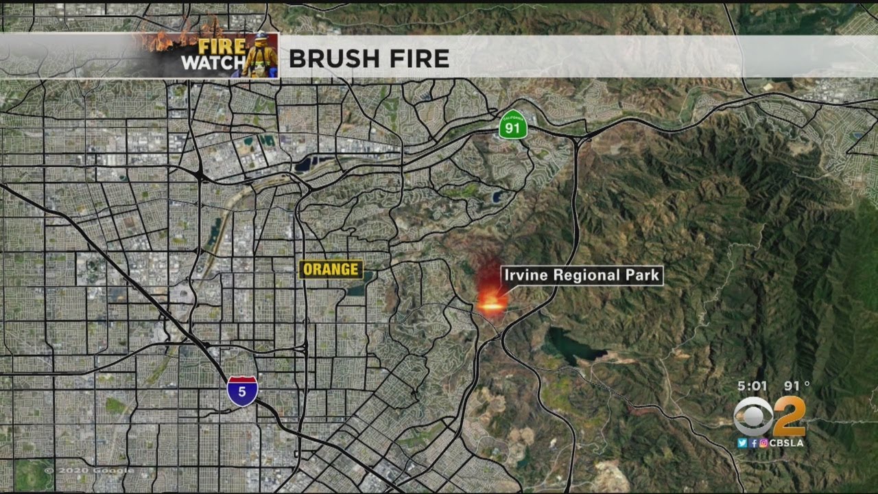 21-Acre Brush Fire Burns Inside Irvine Regional Park, No Injuries ...