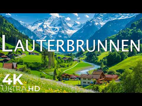 Lauterbrunnen, Swiss 4K • Discover Majestic Waterfalls and Fairy-Tale Paradise Village • 4K VIDEO HD