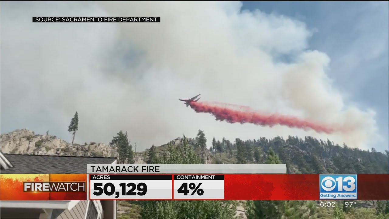 50,129-Acre Tamarack Fire Near Lake Tahoe 4% Contained - YouTube