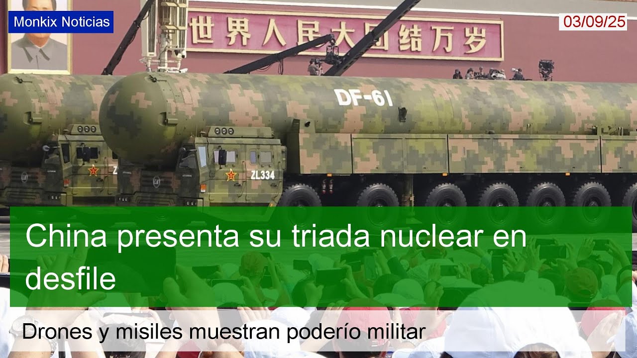 China muestra su triada nuclear y drones en desfile militar - YouTube