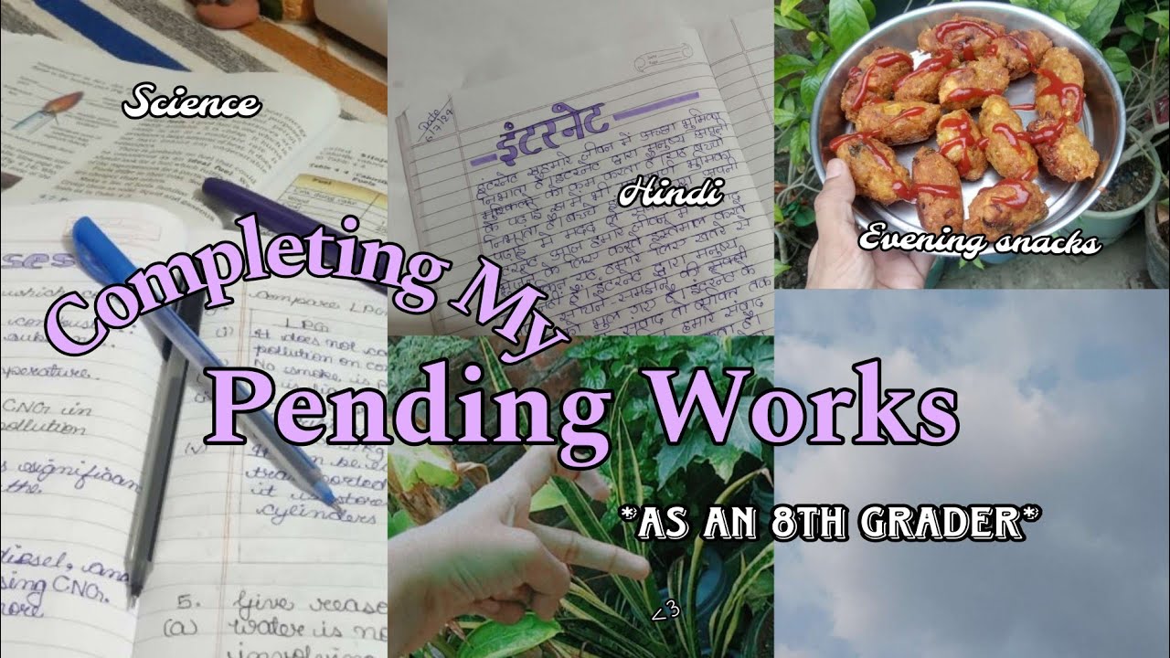 8th Grader Study Vlog💌Completing my pending works🍀How to make notes🌿 ...