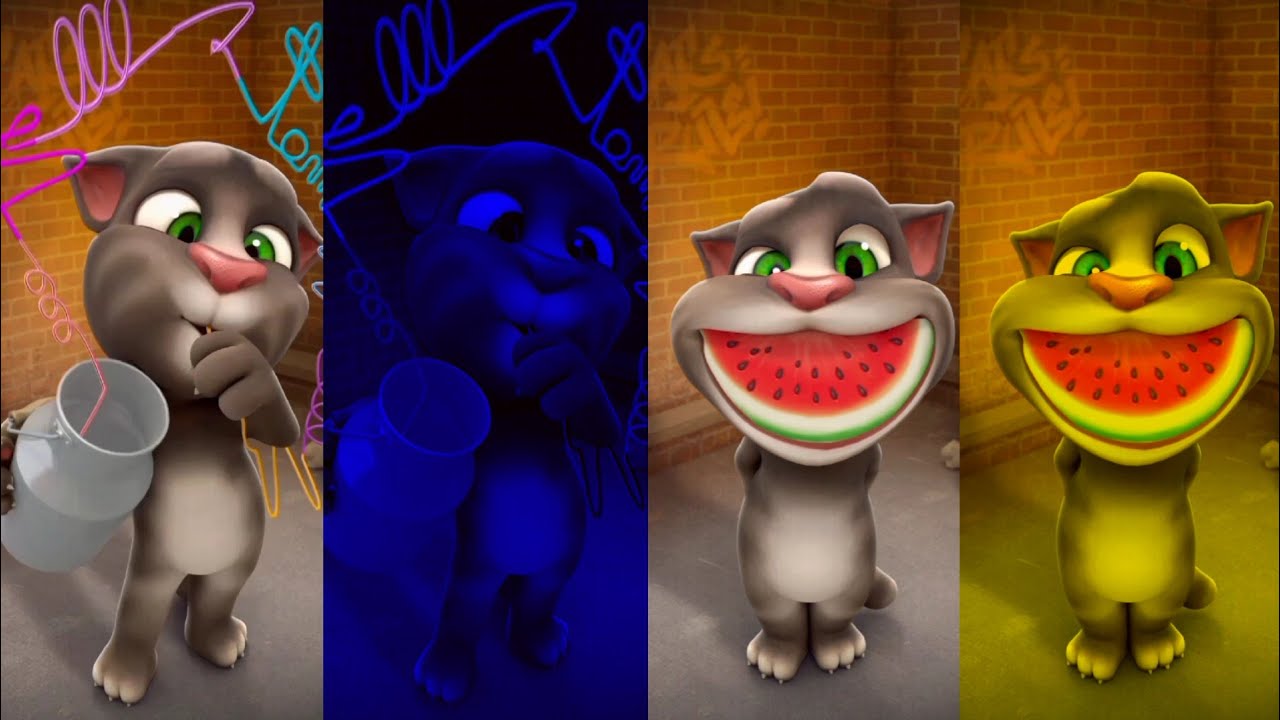 MY Talking Tom Watermelon Eating COLORS Challenge Gameplay Video - YouTube