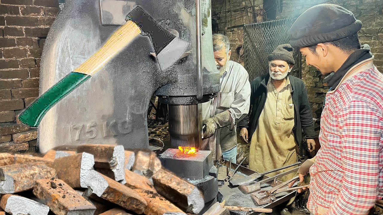 Inside The Factory: Amazing Process Of Making Blacksmith Hatchet In A ...