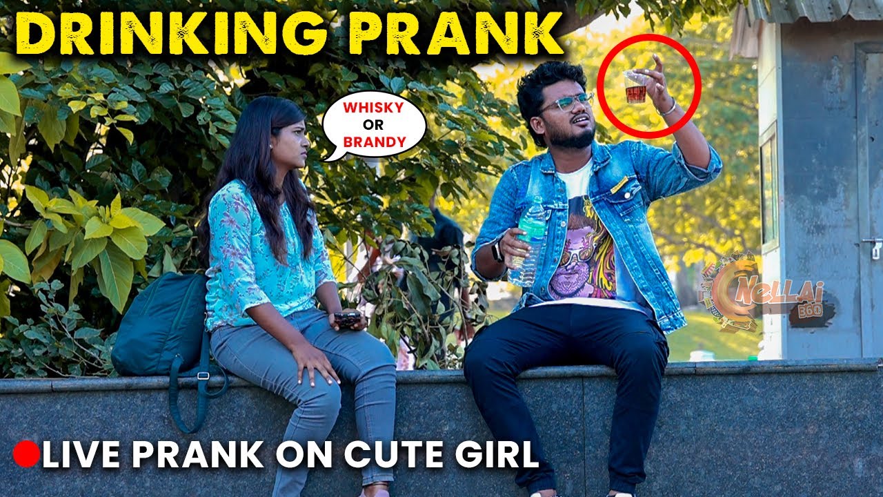 🍻Drinking Alcohol Prank Near Cute Girl😍Break Up Prank💔LIVE Prank ...