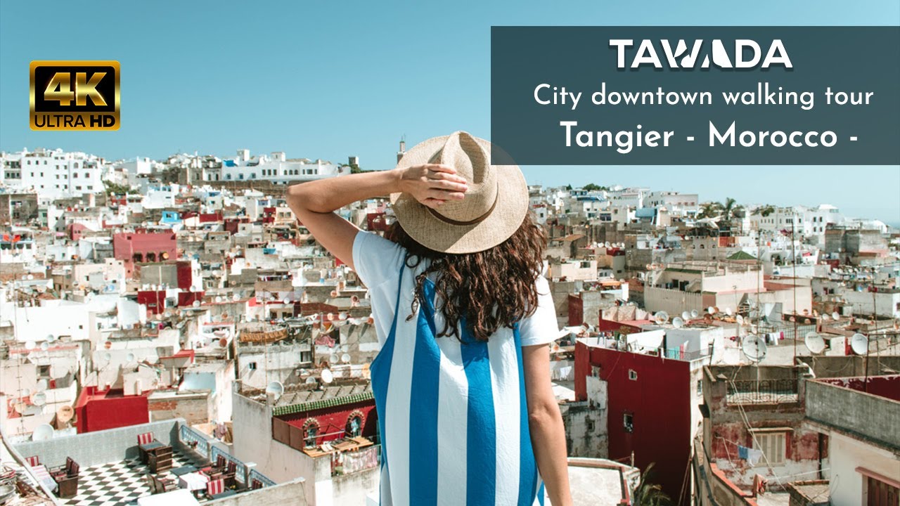 Tangier city downtown streets walking tour - Morocco - 4K UHD - YouTube