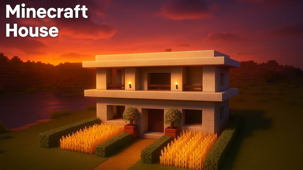 Minecraft Modern House Build – Realistic 3D Design | Creative Mode ...