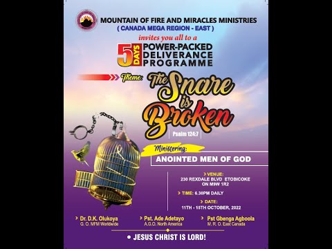 The Snare Is Broken (Pastor Toyin Oso) - 14/10/2022 - YouTube