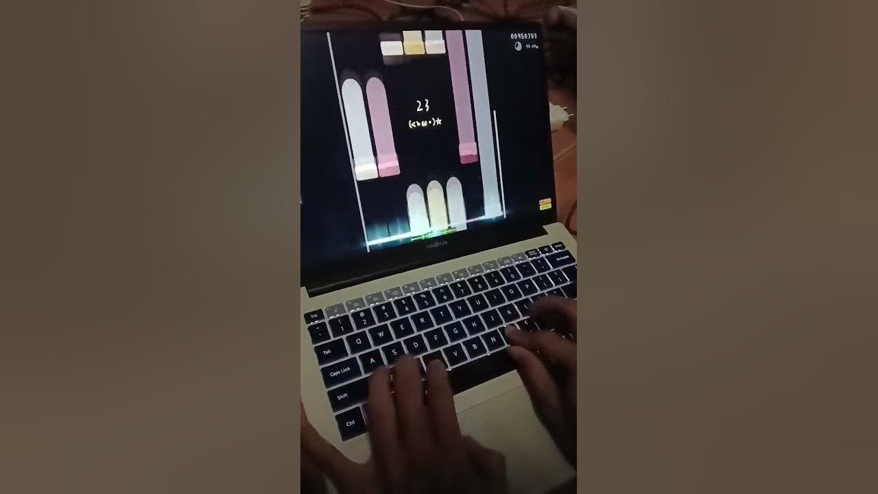 How to play OSU!mania 7K with a laptop keyboard without table and chair!! - YouTube