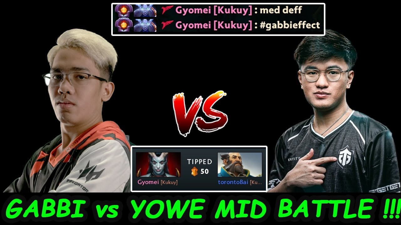 Gabbi Queen Of Pain vs Yowe Kunkka : MIDLANE BATTLE Dota 2 - YouTube