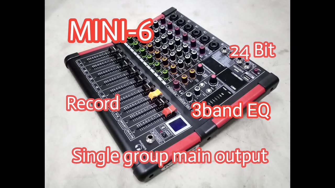 MINI-6 6 channel audio mixer - YouTube