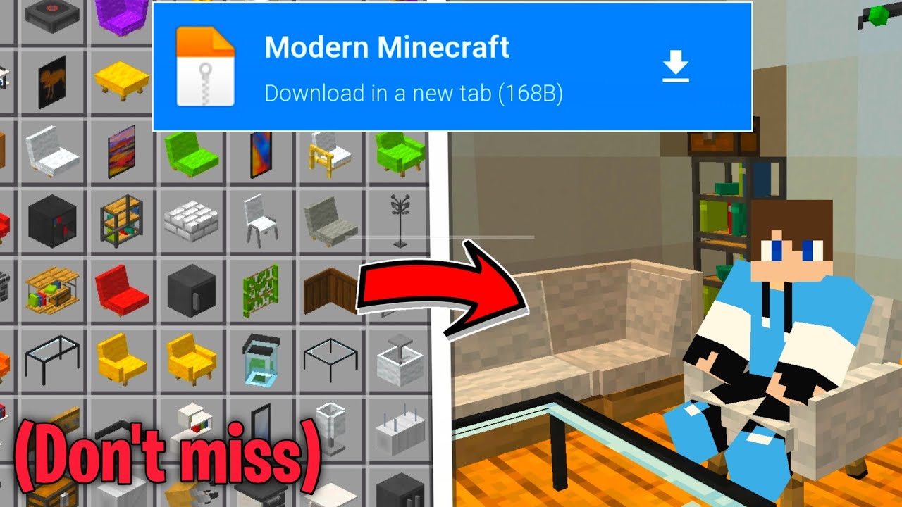 TOP 3 MODERN Minecraft MODS For MCPE (don't miss) - YouTube