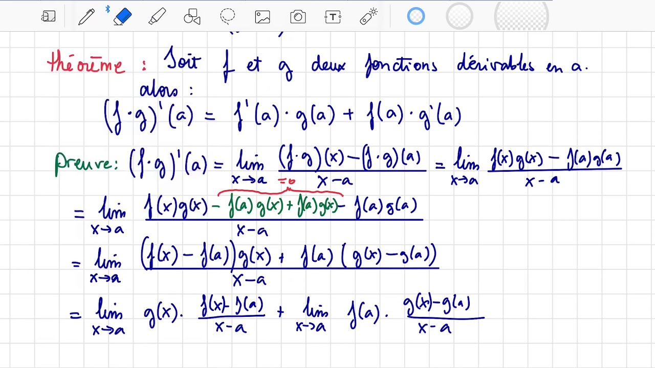Thm 5 : Dérivée d’un produit: Démonstration - YouTube