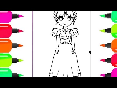 How To Draw Wednesday Addams dress 👗 Step By Step | How To Draw ...