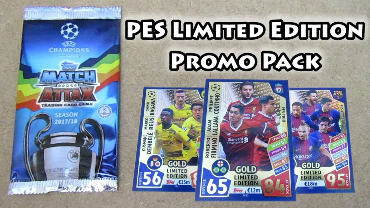 Match Attax Champions League 17/18 Pro Evolution Soccer Promo Pack ...