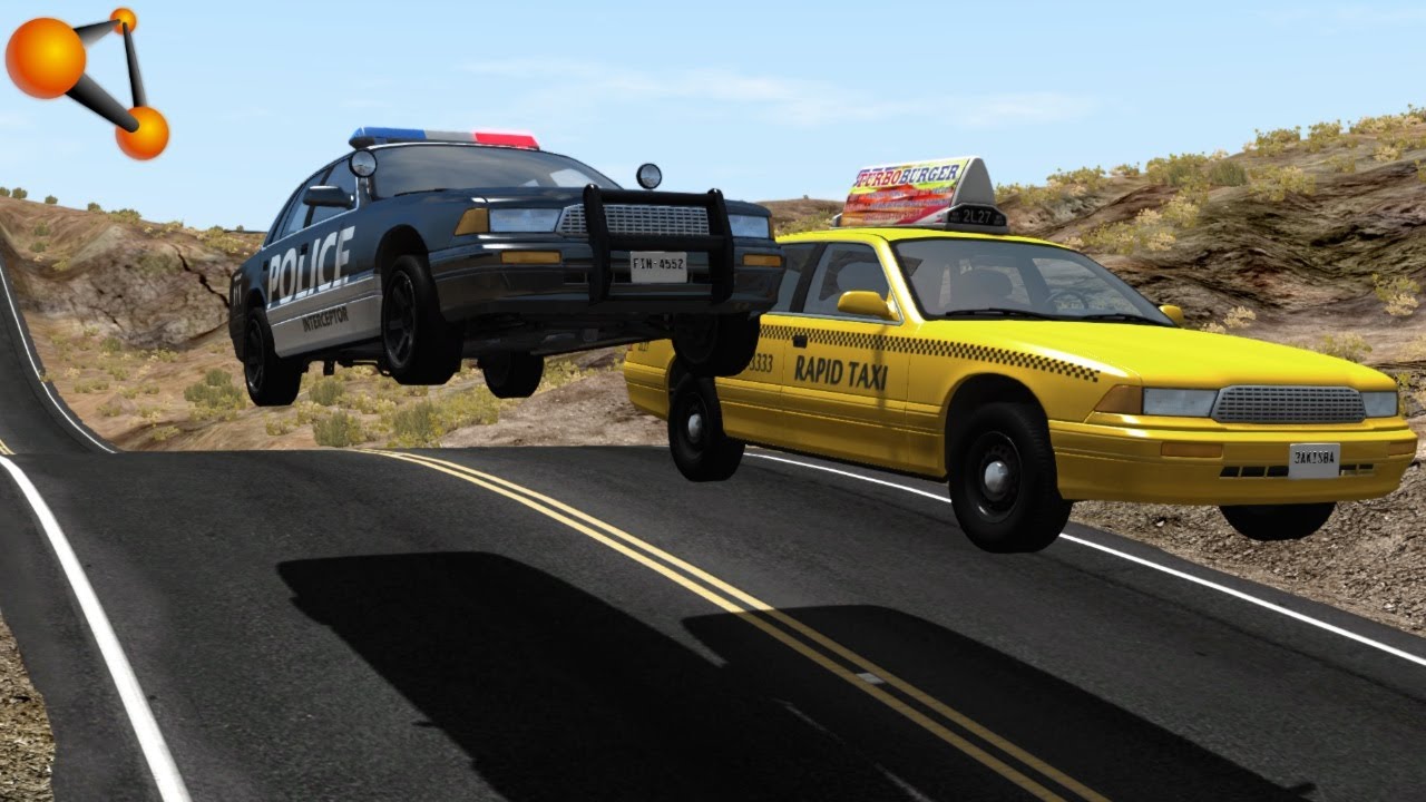 BeamNG.drive - High Speed Police Chases Take Down #8 - YouTube