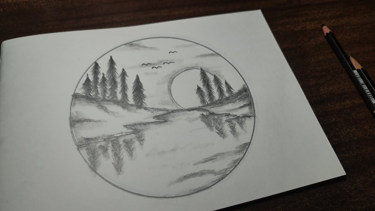 Circle drawing art ( pencil shading ) - YouTube