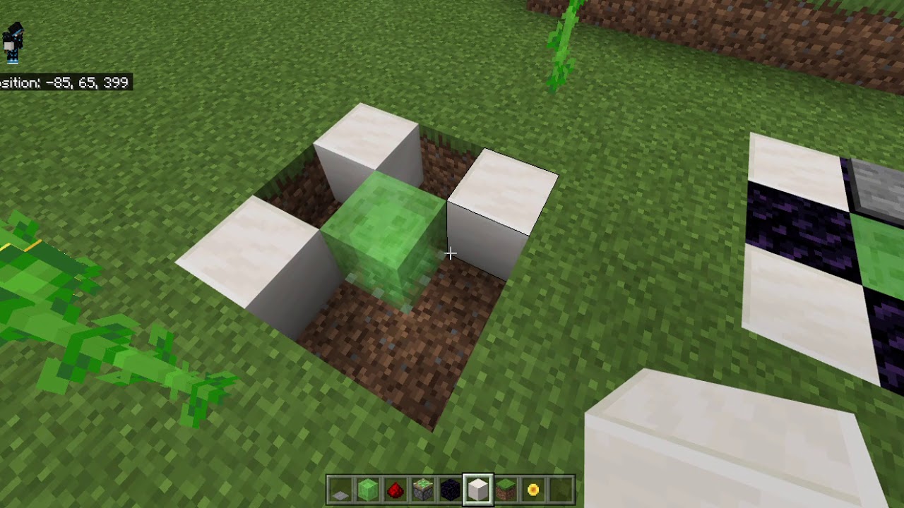 How to make a slime block jump launcher in minecraft - YouTube