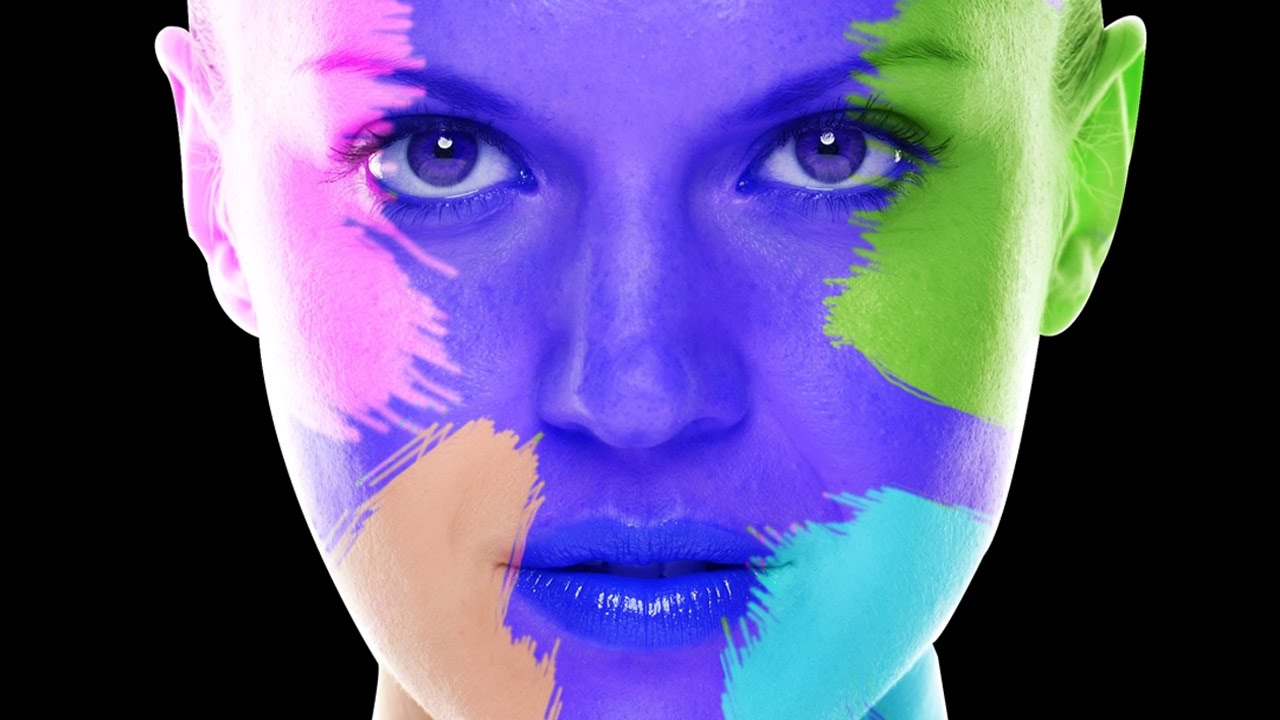 Photoshop Creative Tutorials - Color Paint Effect on Face in photoshop ...