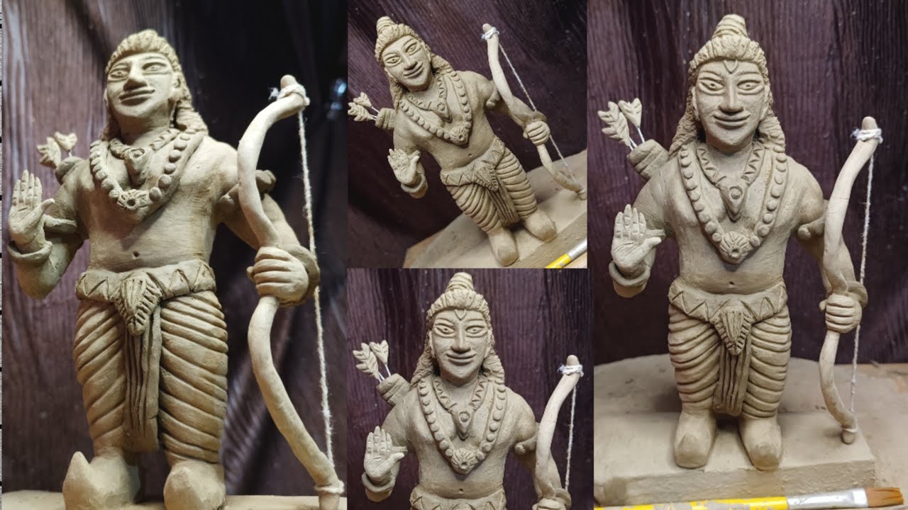 how to make Ram Murti with clay | Jai Sri Ram | Ram Murti Making ...