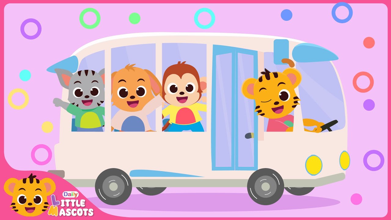 🚌 Wheels On The Bus #1 | Nursery Rhymes | Little Mascots - YouTube
