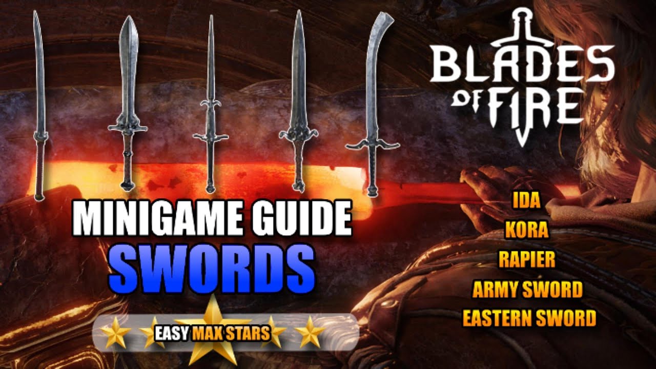 All 5 Swords Hammer Minigame Guide - Max Stars - Blades Of Fire Forge ...