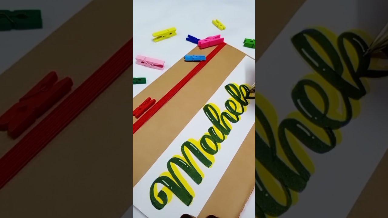 Mahek name in Brush Calligraphy#shorts#brushlettering - YouTube