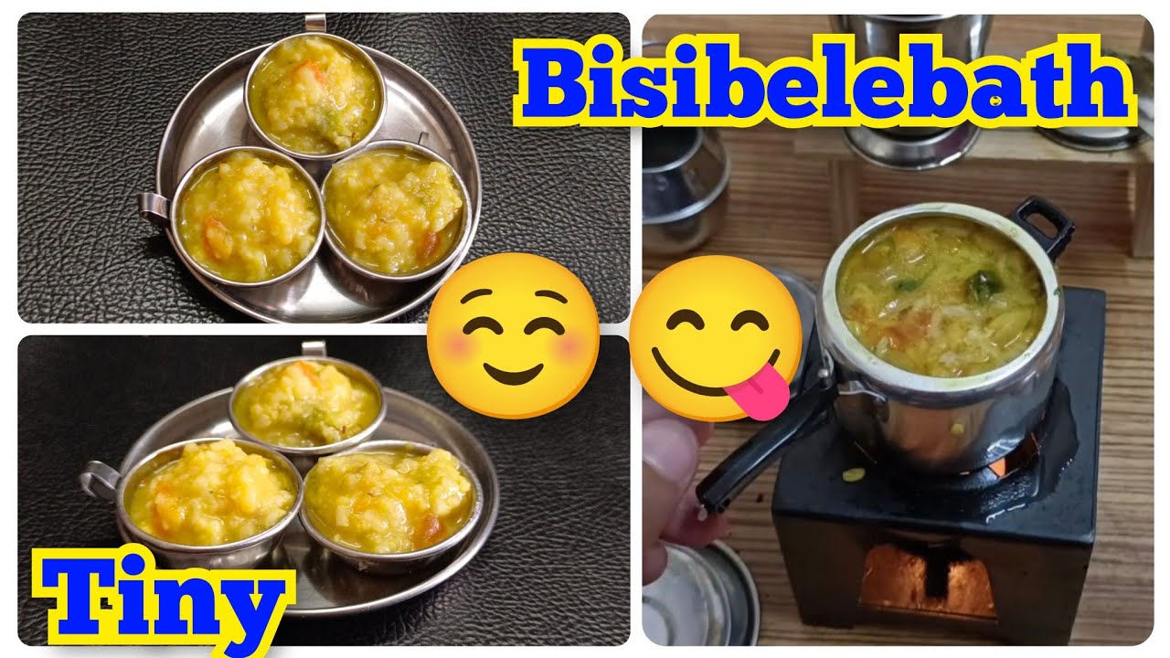😋Bisibelebath Recipe|Tiny food|Healthy food|How to make Bisibelebath # ...