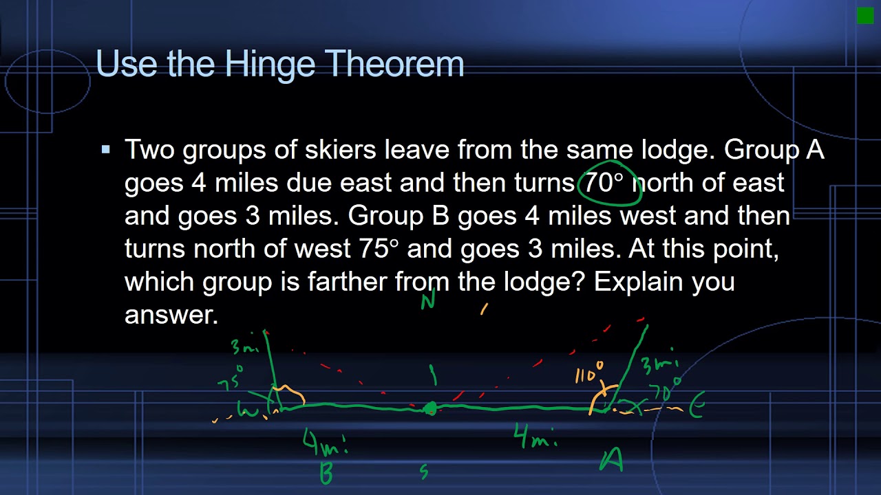 Use the Hinge Theorem - YouTube