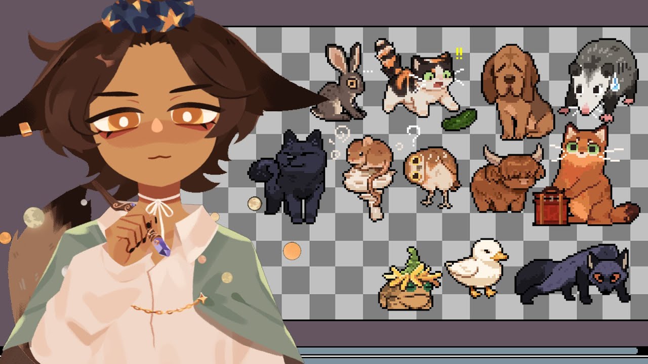 pixel critter doodles | VOD - YouTube