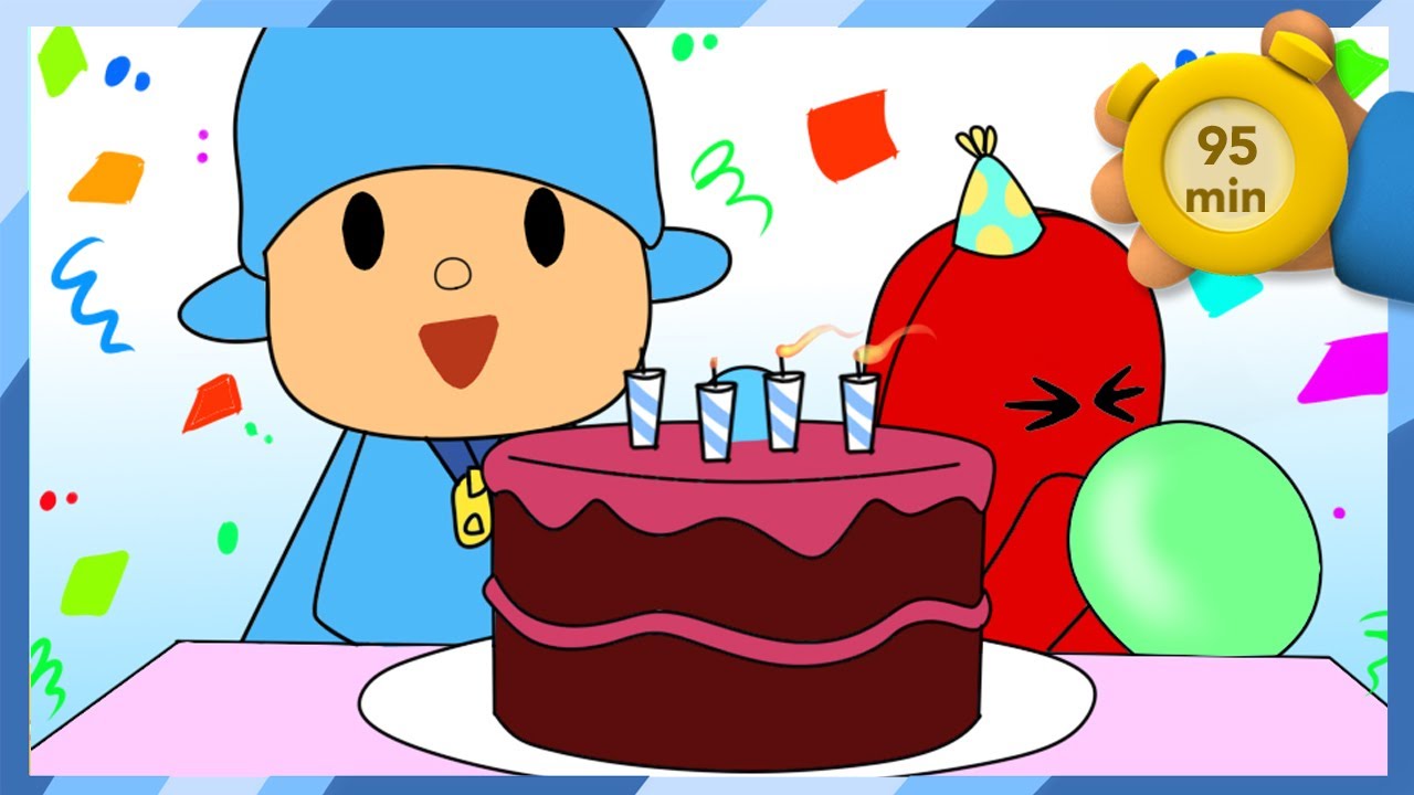 🎂 POCOYO AND NINA - Birthday Musical Chairs [95 min] | ANIMATED CARTOON ...