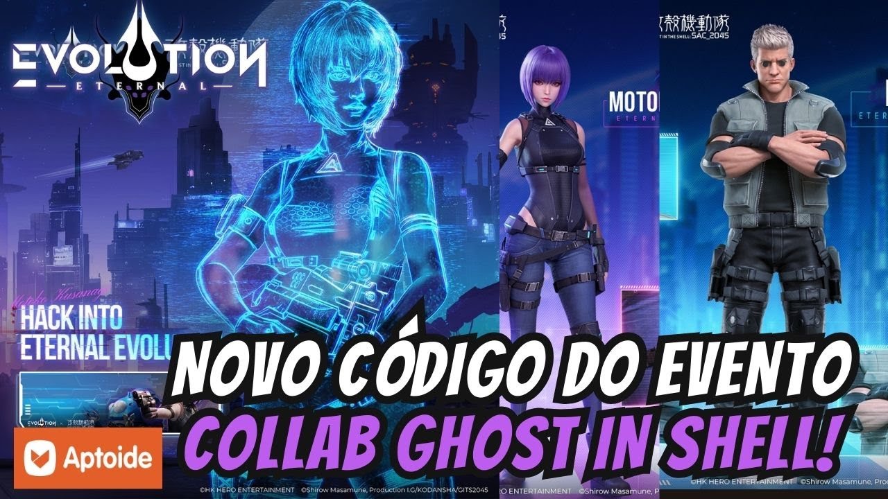 ⭐NOVO CÓDIGO COLLAB GHOST IN SHELL + NOVA PEROSNAGEM ARCADIA MUITO ...