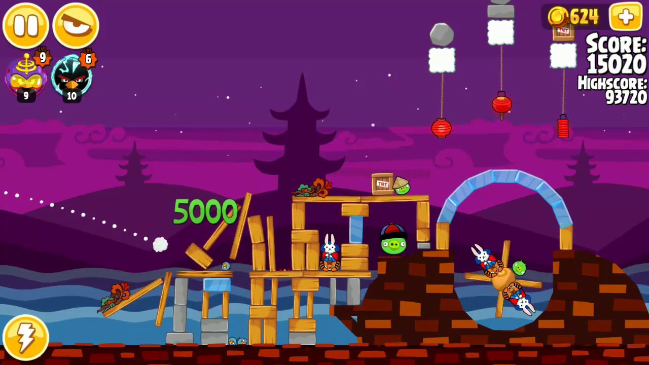 Angry Birds Seasons - Moon Festival - Level 1-1 - 98,090 - World Record ...