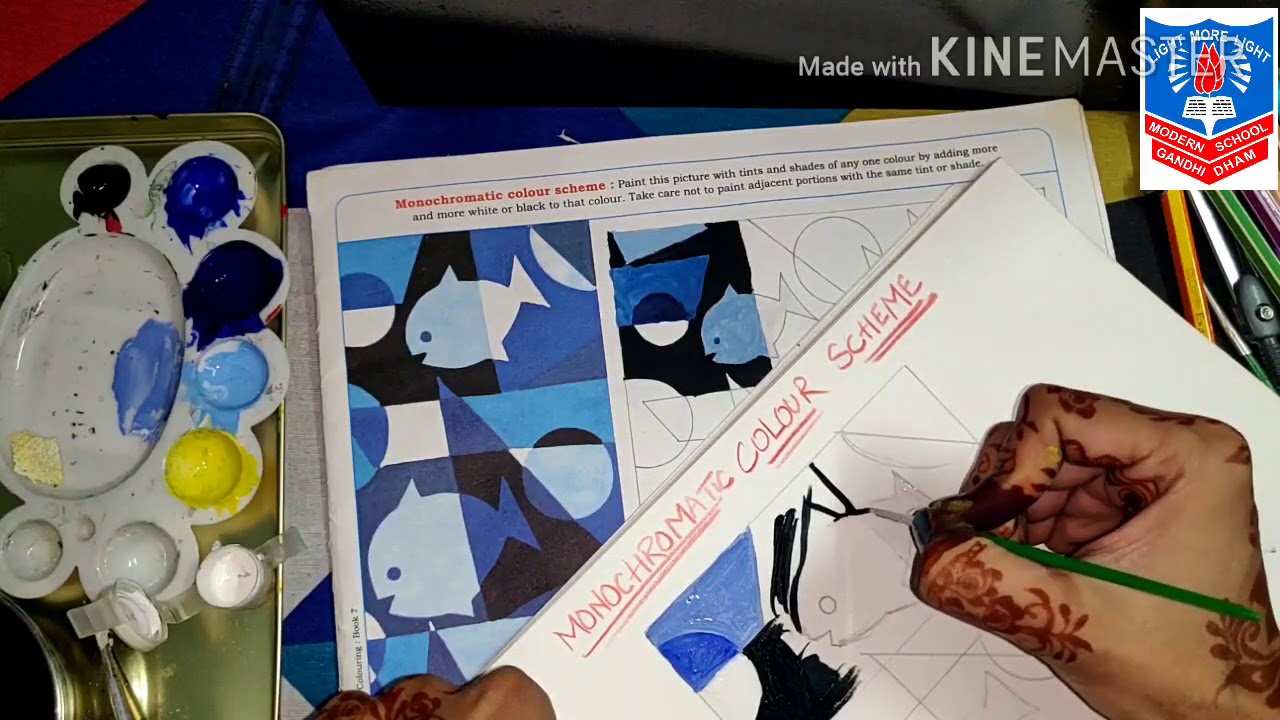Std 7th Drawing Topic Monochromatic colour scheme by Mrs Priyanka D ...