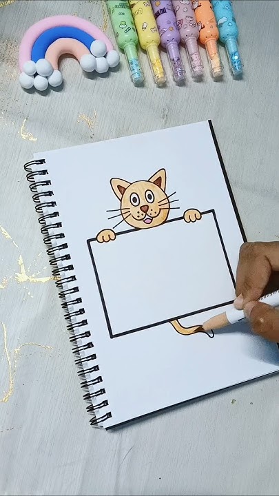 English Front Page for School Notebook 🍒 ️ |Frontpage Ideas|#shorts # ...