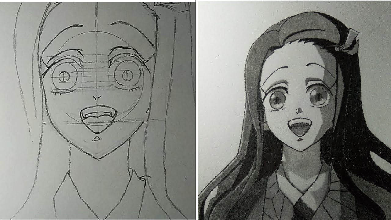 How to draw Nezuko | Step by Step tutorial |Demon Slayer | Easy Nezuko ...