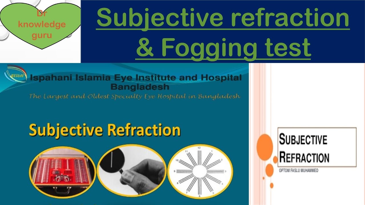 Subjective refraction ( fogging test) - YouTube