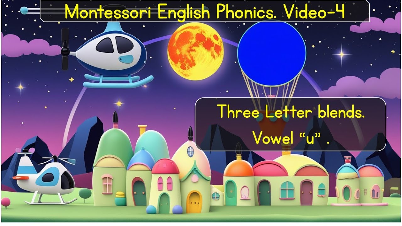 English Phonics for Kids –Lesson 4, Three Letter blends vowel u, - YouTube