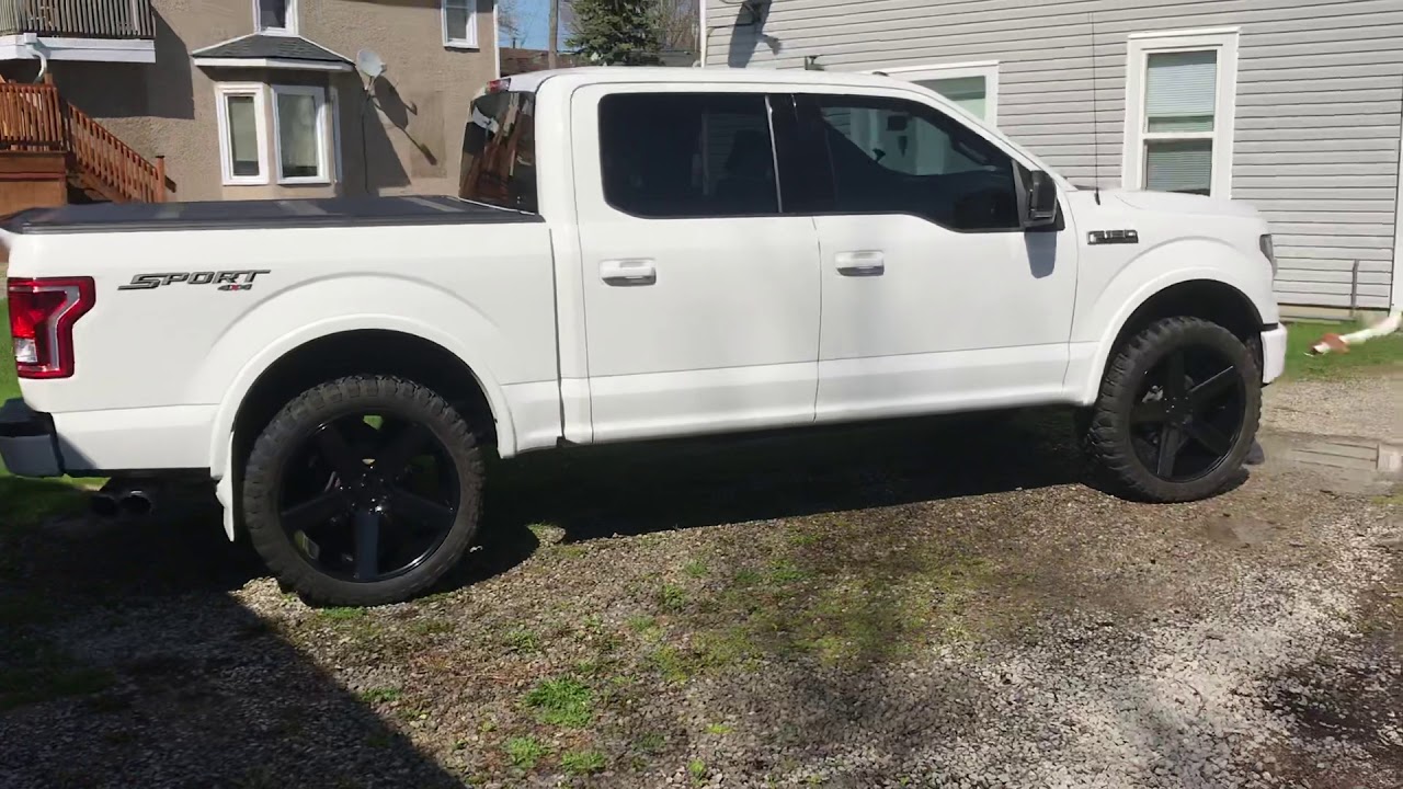 F150 on 24s with borla atak exhaust - YouTube